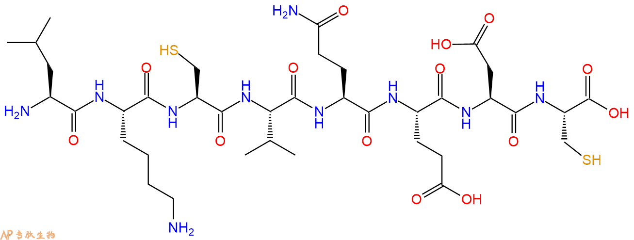 H2N-Leu-Lys-Cys-Val-Gln-Glu-Asp-Cys-COOH_H2N-Leu-Lys-Cys-Val-Gln-Glu ...