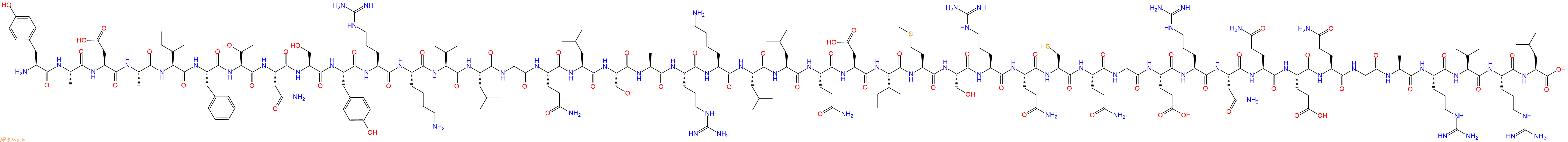 H2N-Tyr-Ala-Asp-Ala-Ile-Phe-Thr-Asn-Ser-Tyr-Arg-Lys-Val-Leu-Gly-Gln-Leu ...